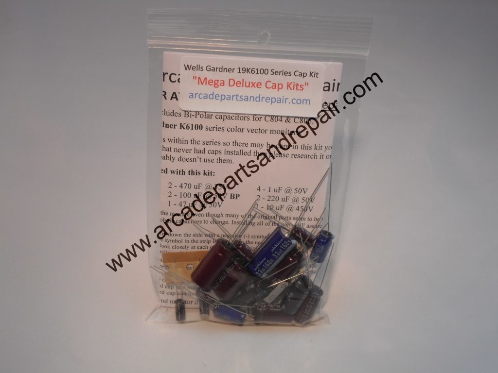 Wells Gardner K6100 Series Color Vector Monitor Cap Kit 105C-Arcade ...